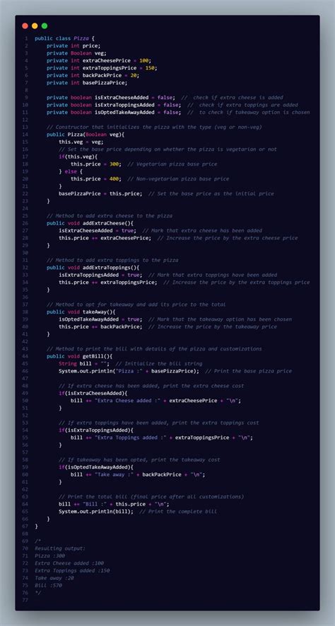 Java Programming Coding Softwaredevelopment Pizzabillgenerator Sanjay Nathan R
