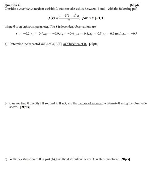 solved question 4 [60 pts] consider a continuous random