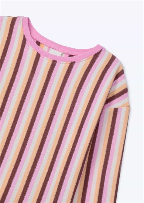 Blusa Infantil Menina Fio Tinto Oversized Laranja Hering