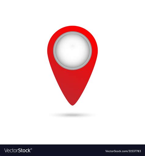 Realistic 3d pointer map red marker icon Vector Image