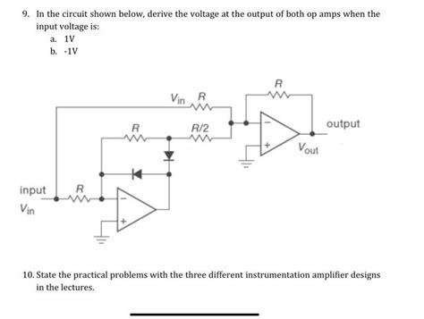 Solved 9 In The Circuit Shown Below Derive The Voltage At Chegg Com