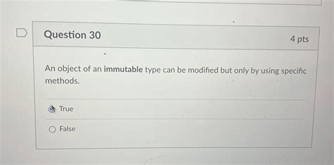 Solved Question 304 ﻿ptsan Object Of An Immutable Type Can