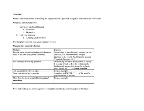 tutorial 2 22 test questions and revision tutorial 2 write a