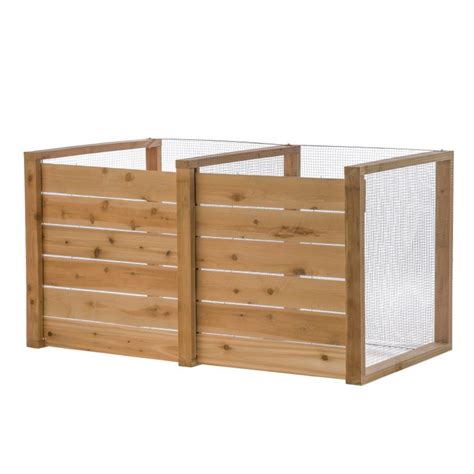 Cedar Compost Bins For Backyard Gardens Steves Earth Engine