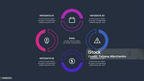 4단계 옵션 부품 또는 프로세스를 갖춘 인포그래픽을 위한 창의적인 개념입니다 비즈니스 데이터 시각화 0명에 대한 스톡 벡터 아트