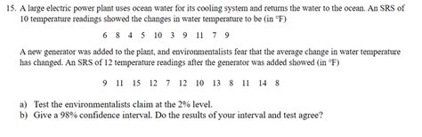 Solved Use R Code ﻿a Large Electric Power Plant Uses