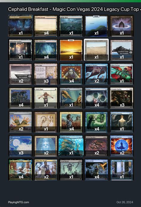Cephalid Breakfast Magic Con Vegas 2024 Legacy Cup Top 4 Magic The