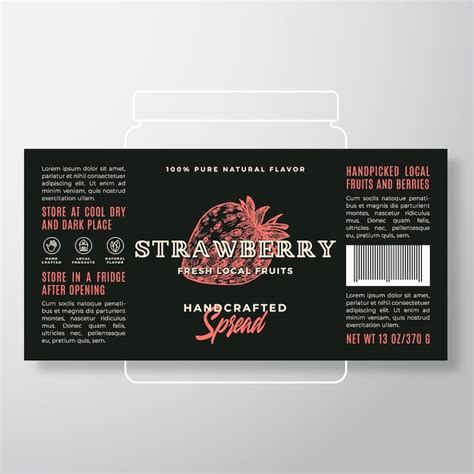 Premium Vector Handcrafted Fruit And Berry Spread Or Jam Label