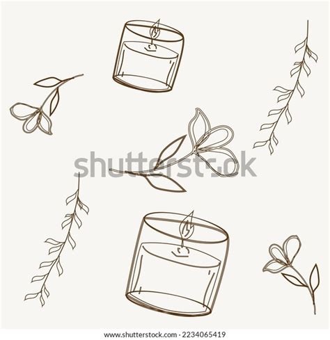 Universal Seamless Concise Pattern Freehand Drawing Stock Vector