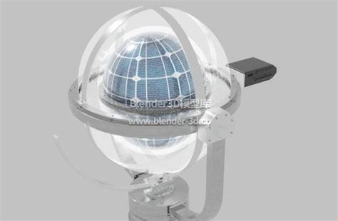 Blender 球形太阳能电池板3d模型素材资源免费下载 Blender3d模型库