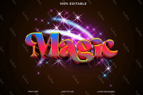 Magic Text Style Effect Photoshop Premium Psd File