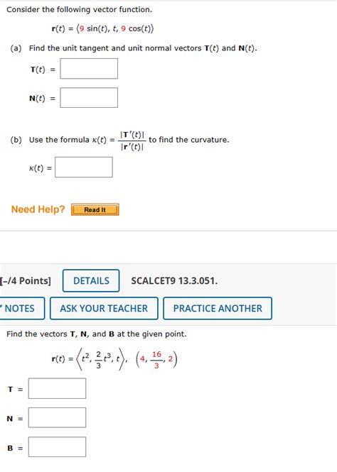 Solved Consider The Following Vector Function Chegg