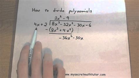 Algebra How To Divide Polynomials YouTube