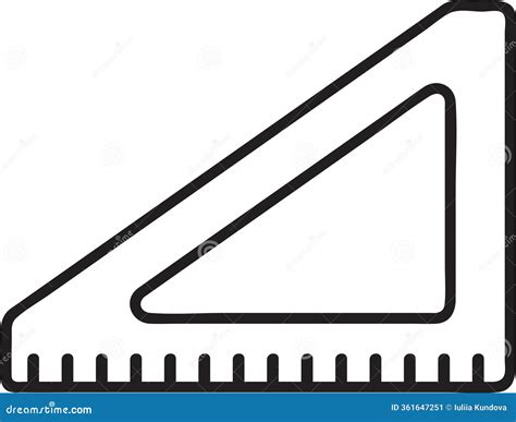 Triangular Ruler Color Gradient Vector Icon Stock Image Cartoondealer