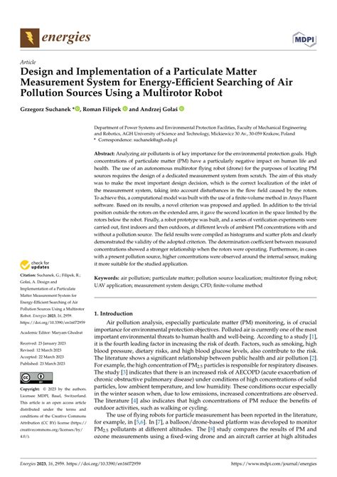 Pdf Design And Implementation Of A Particulate Matter Measurement