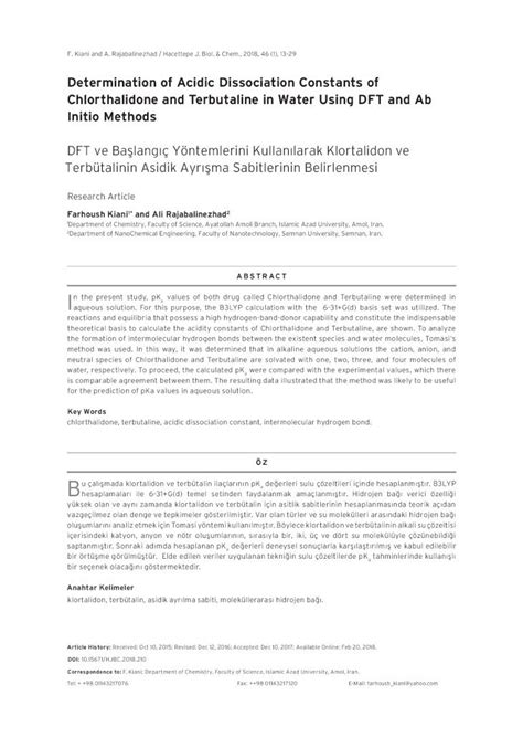 Pdf Determination Of Acidic Dissociation Constants Of · Set On