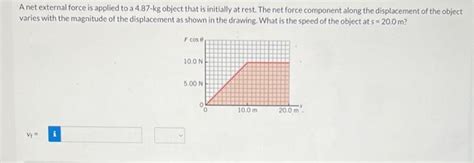 Solved A Net External Force Is Applied To A 487−kg Object