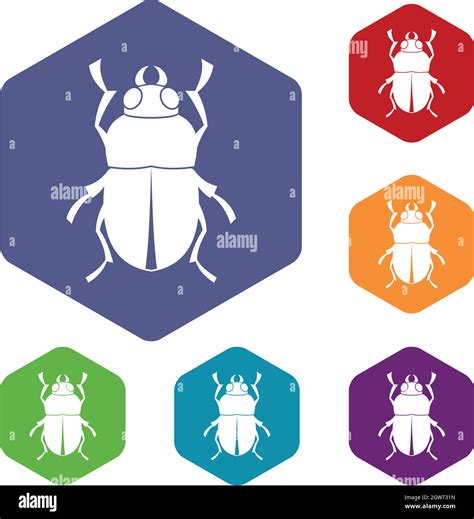 bug icons set stock vector image and art alamy