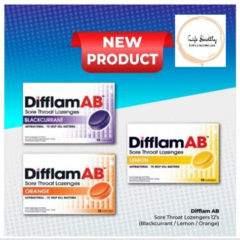 Difflam Ab Sore Throat Lozenges Candy Shopee Philippines