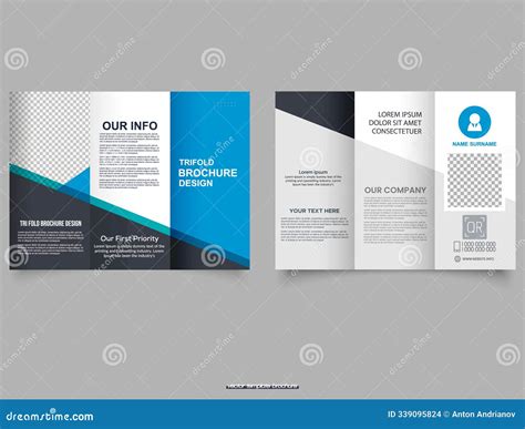 Corporate Trifold Brochure Template Modern Creative And Professional Tri Fold Brochure Vector