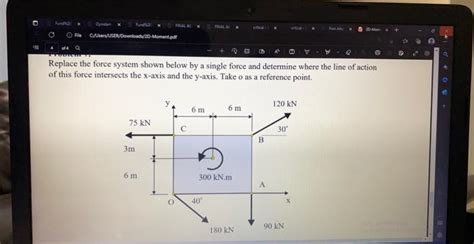 Replace The Force System Shown Below By A Single Chegg Com