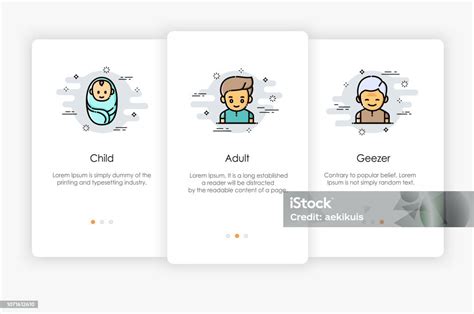 디저트 개념에서 온 보 딩 화면 디자인입니다 현대적이 고 간단한 벡터 일러스트 레이 션 모바일 애플 리 케이 션에 대 한 서식 파일 개념에 대한 스톡 벡터 아트 및 기타