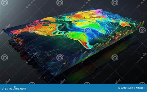 3d Model Abstract Art Of Dynamic Abstract Global Weather Visualization