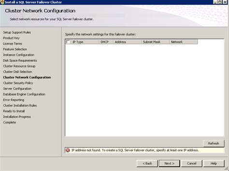 Installing Active Sql Server Instance On Passive Node No Network Settings Field Server Fault