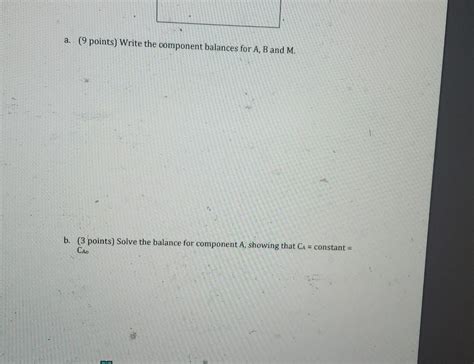 Solved A Batch Reactor Has The Following Irreversible Chegg