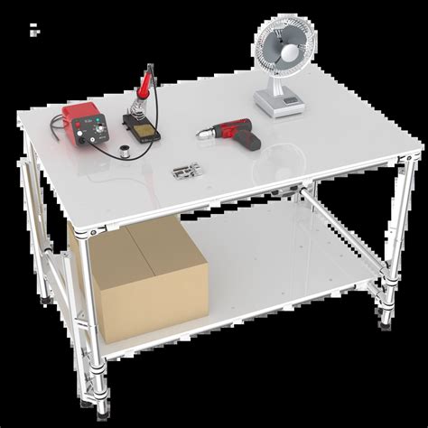 Table With 2 Levels And Height Ajustement System