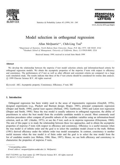 Pdf Model Selection In Orthogonal Regression Dokumen Tips