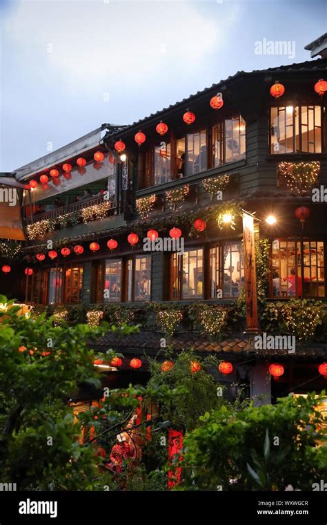 Jiufen Taiwan November 23 2018 People Visit Heritage Old Town Of Jiufen Located In Ruifang