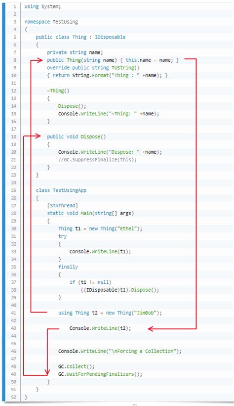 Garbage Collection 3 C Using Statement Language Support For Dispose