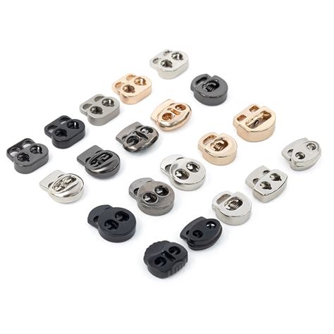 Oem Gold Drawstring Toggle Lock Stopper Stop Cord Snap Metal Rope Lock