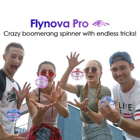 New Flynova Pro Flying Spinner Boomerang Interactive Toys with 360 ...