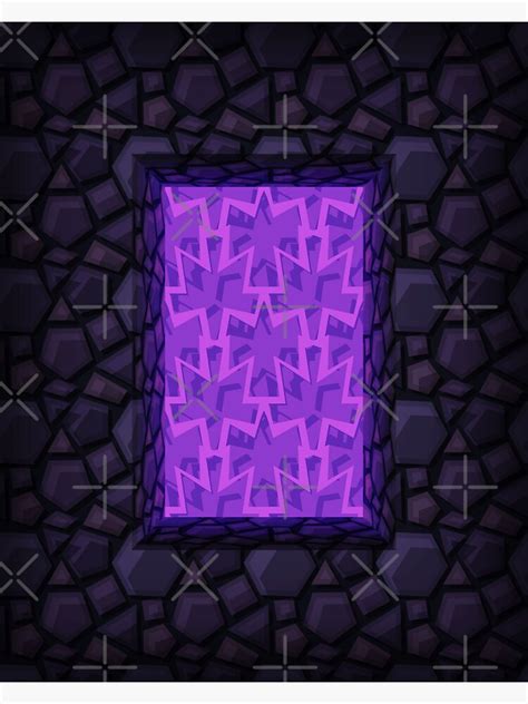 Obsidian Nether Portal Purebdcraft Sticker For Sale By Bdcraft Redbubble