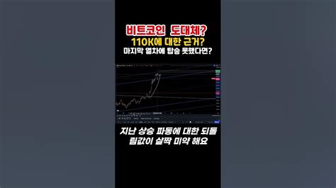 비트코인 단기 목표가 110k를 보는 아주 강력한 근거 지금이 마지막 열차일 수 있습니다 미친듯이 올라갈겁니다 Shorts 비트코인관점 비트코인차트분석
