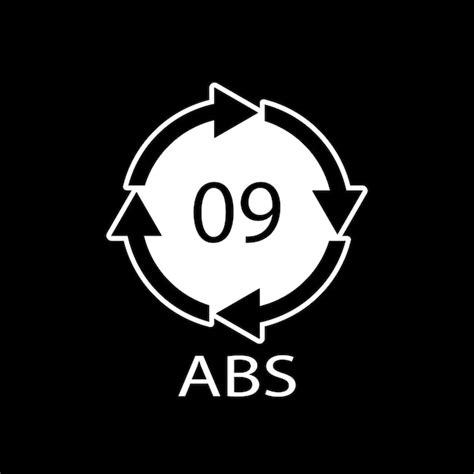 Premium Vector Plastic Recycle Symbol Abs 9 Vector Icon Plastic