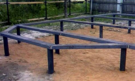 Фундамент из металлических труб своими руками, как сделать из забитых ...