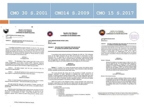 CMO 30 S.2001/CMO14 S. 2009/CMO 15 S 2017 COMPARISON | PPTX ...
