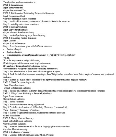 Hybrid Semantic Text Summarization