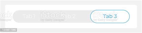 chosen third tab in menu bar ui element template stock illustration