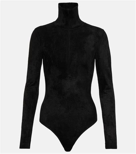 Turtleneck Bodysuit In Black Alaia Mytheresa