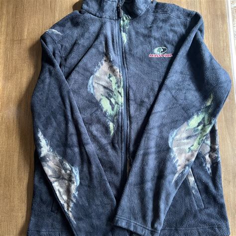 Mossy Oak Black Camo Fleece Full Zip All Original Depop