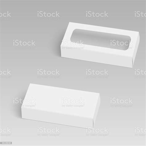 창 흰색 제품 골 판지 포장 상자입니다 벡터 일러스트입니다 0명에 대한 스톡 벡터 아트 및 기타 이미지 0명 3차원 형태