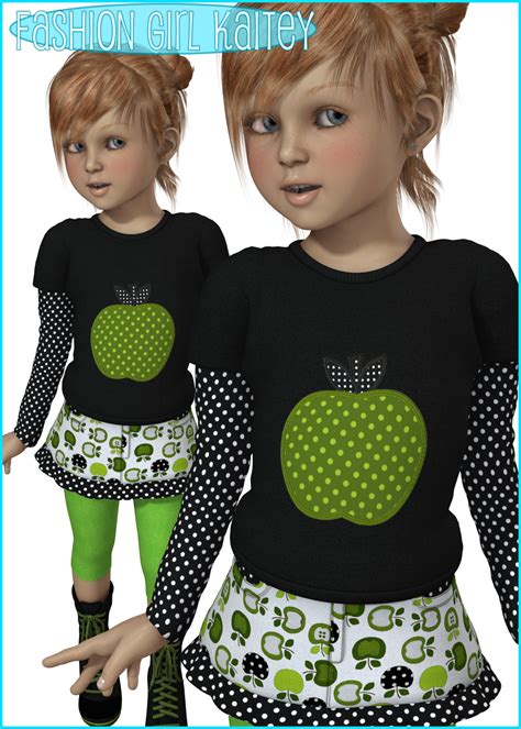 Fashion Girl Kaitey 3d Figure Assets Divabugdesigns