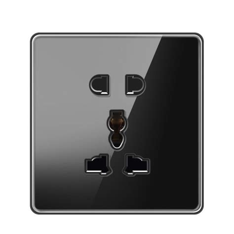 Jual Saklar Lampu Sakelar Lampu Rumah Hitam Black Glossy Gang Electrical Switch Bahan