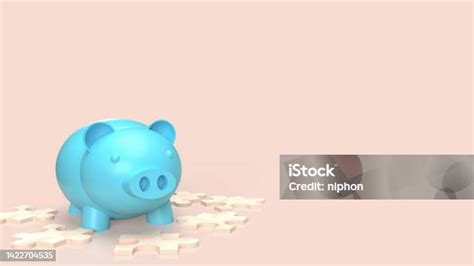 추상적 또는 비즈니스 컨셉 3d 렌더링을위한 흰색 퍼즐과 돼지 저금통 3차원 형태에 대한 스톡 사진 및 기타 이미지 3차원 형태 건축물 경제 Istock
