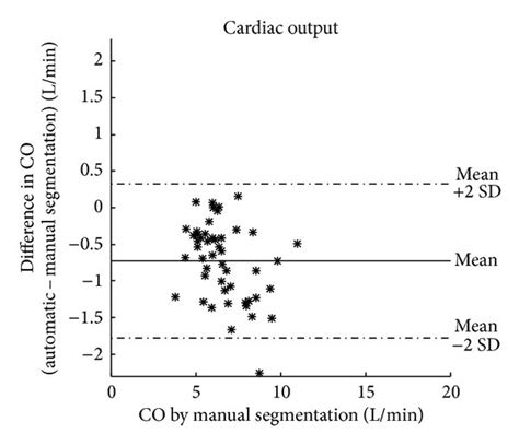 bias between automatic segmentation and manual delineation in the test