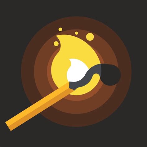 투명 배경에 고립 조명이 일치의 벡터 이미지 프리미엄 벡터